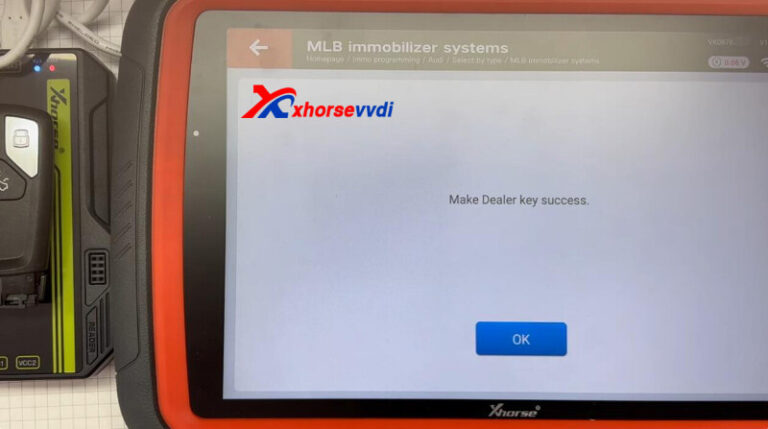 VVDI MLB Audi Q7 2017 Spare Key Programming Success | XhorseVVDI.com