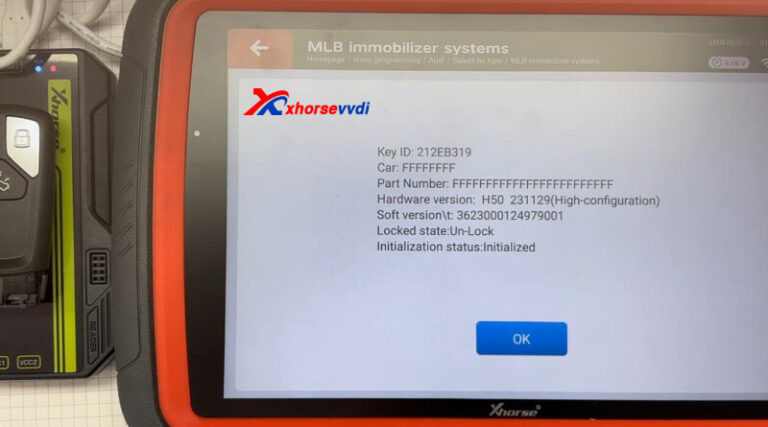 VVDI MLB Audi Q7 2017 Spare Key Programming Success | XhorseVVDI.com